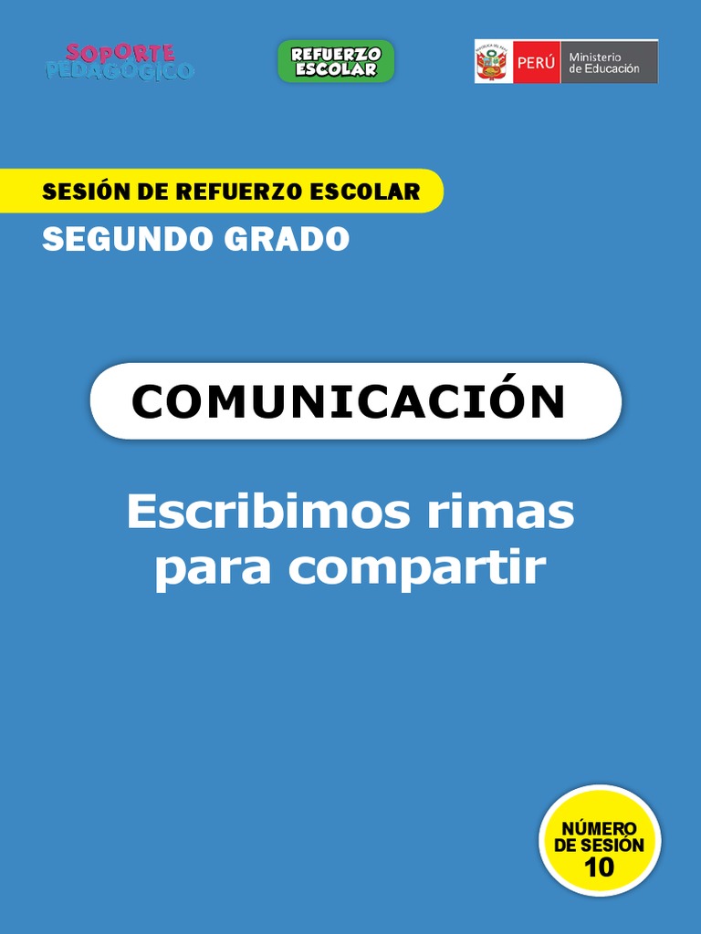 Sesion 10 Segundo Grado Comu - e | PDF | Escritura | Palabra