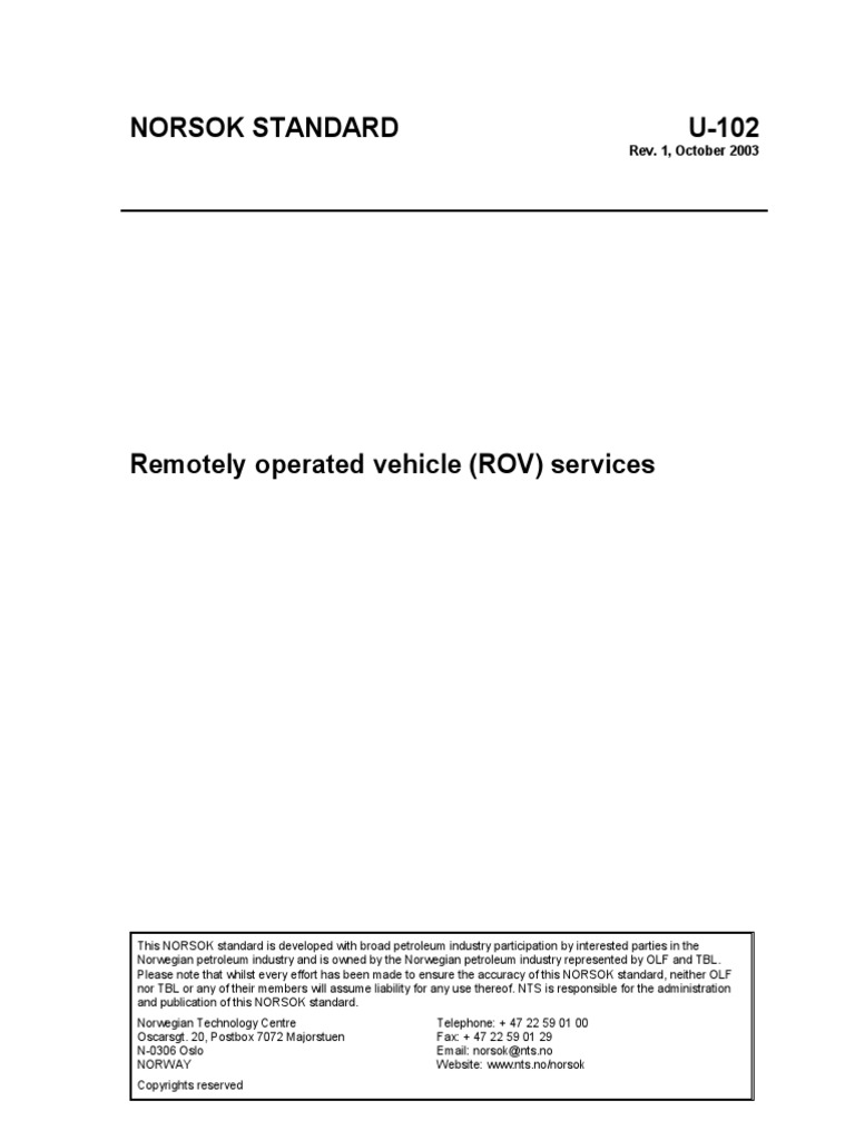 Norsok Standard PDF | PDF | Sonar | Optical Resolution