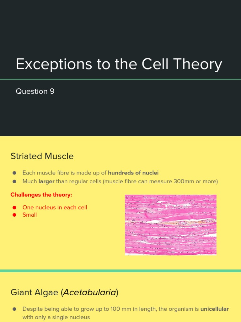 Exceptions To The Cell Theory | PDF