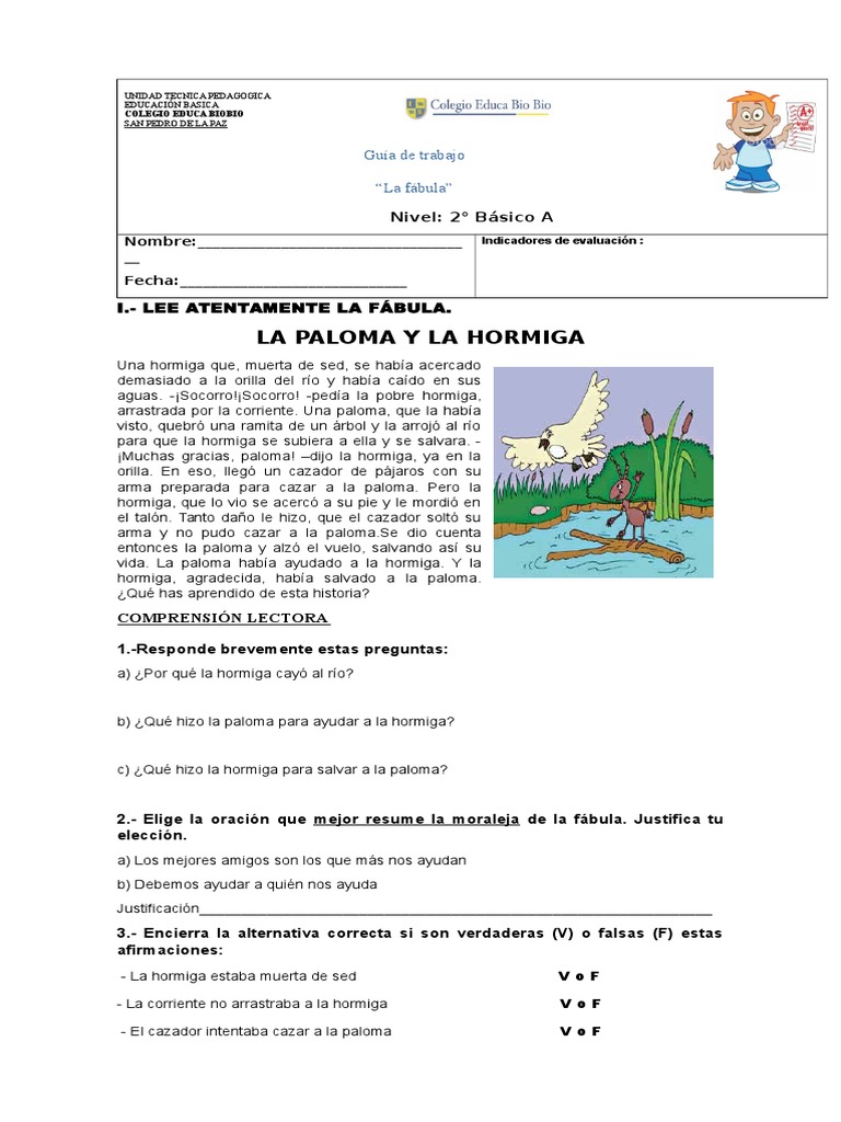 La Paloma y La Hormiga | Hormiga