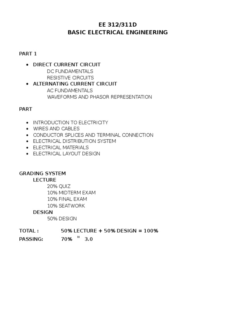 Ee 312 Pdf Electric Current Electrical Resistance And Conductance