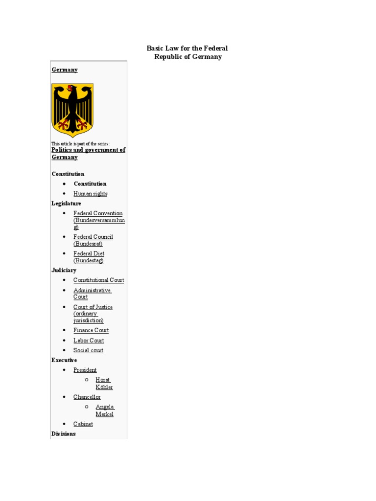 Constitution of Germany | Public Law | Government