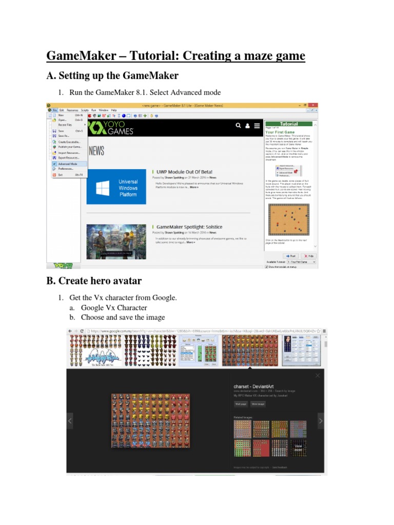 GameMaker Tutorial (Creating A Maze Game) | PDF | Areas Of Computer ...