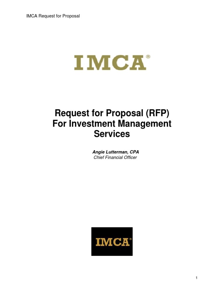 Investment Management Services RFP | PDF | Investment Management ...