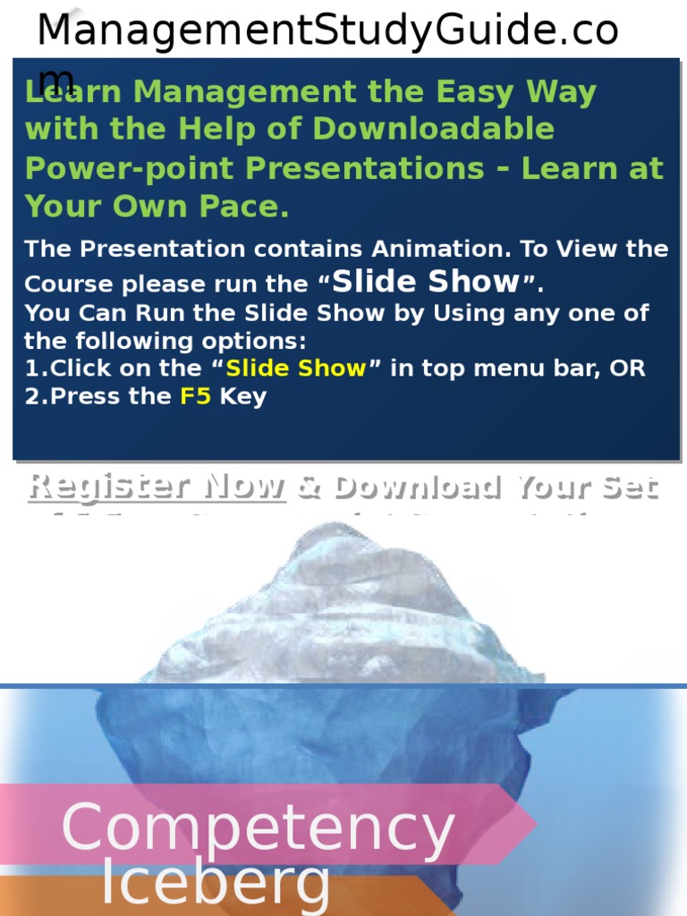 Competency Iceberg Model | Competence (Human Resources) | Attitude ...