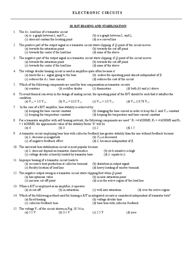 Electronics Circuits | PDF | Amplifier | Field Effect Transistor