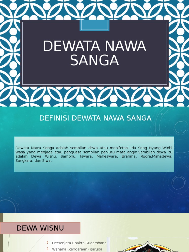 Sembilan Dewa Dewata Nawa Sanga | PDF | Seni & Disiplin Bahasa