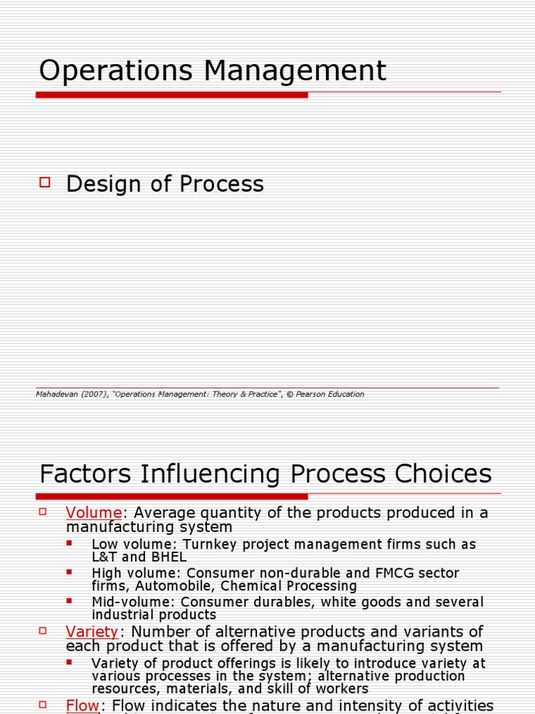 Design of Process | PDF | Operations Management | Pulp (Paper)