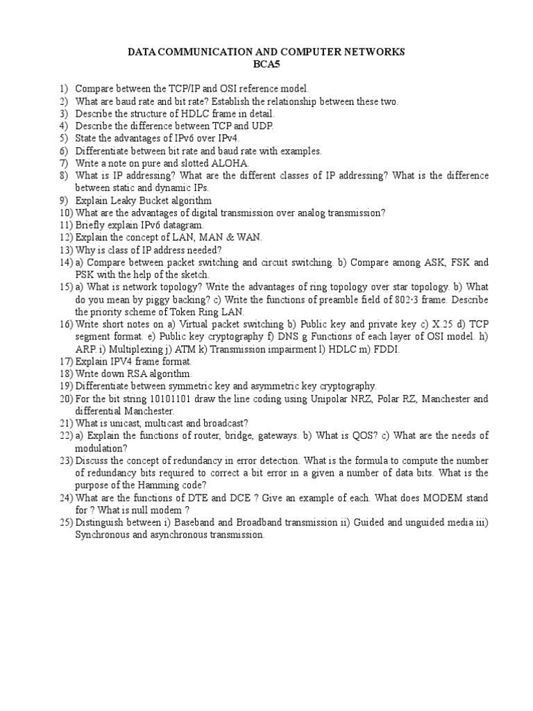 Data Communication and Computer Networks | PDF