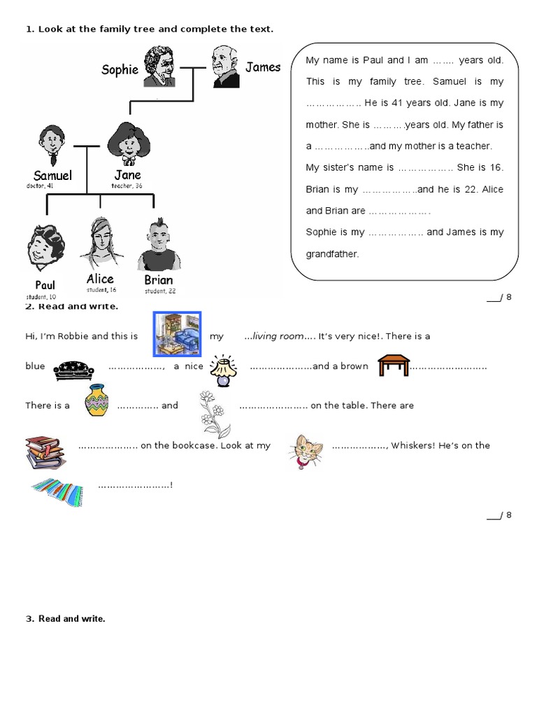 Look at The Family Tree and Complete The Text | PDF