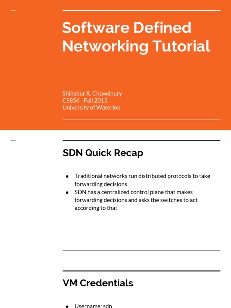 SDN Tutorial | PDF | Network Topology | Network Switch