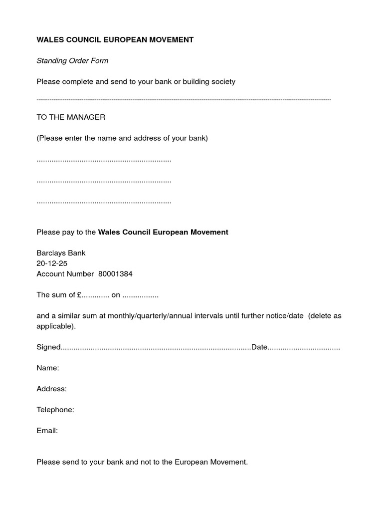 STO Form European Movement | PDF