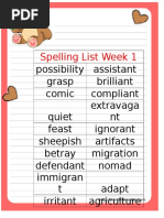 Fifth Grade Master Spelling Lists | PDF