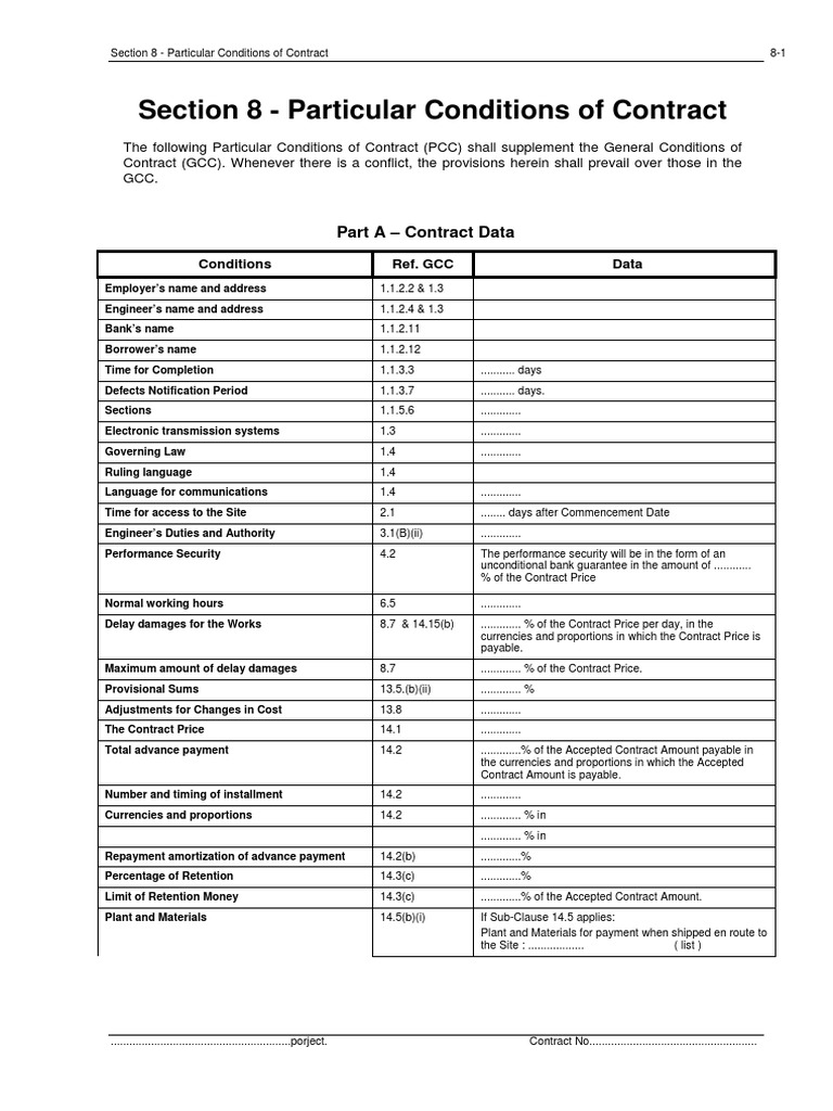 Contract Data Fidic MDB 2010 Const2 | PDF | Deductible | Insurance