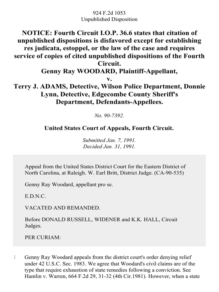 United States Court of Appeals, Fourth Circuit | PDF