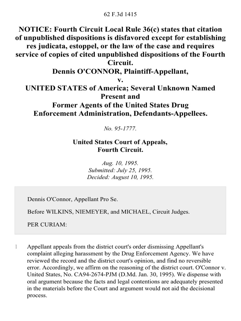 United States Court of Appeals, Fourth Circuit | PDF | Politics