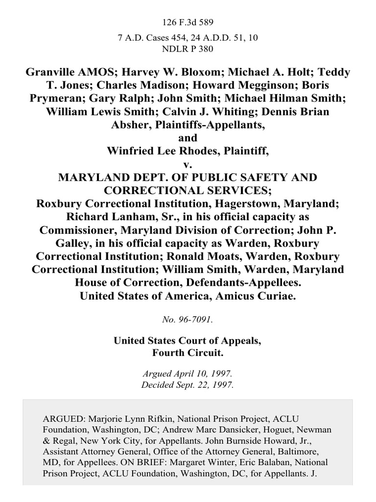 Granville Amos Harvey W. Bloxom Michael A. Holt Teddy T. Jones Charles ...