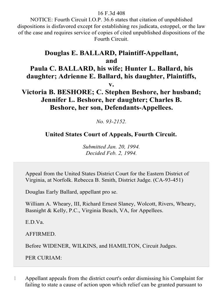 United States Court of Appeals, Fourth Circuit | PDF