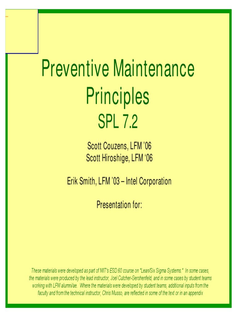 Lean Maintenance | PDF | Six Sigma | Production And Manufacturing