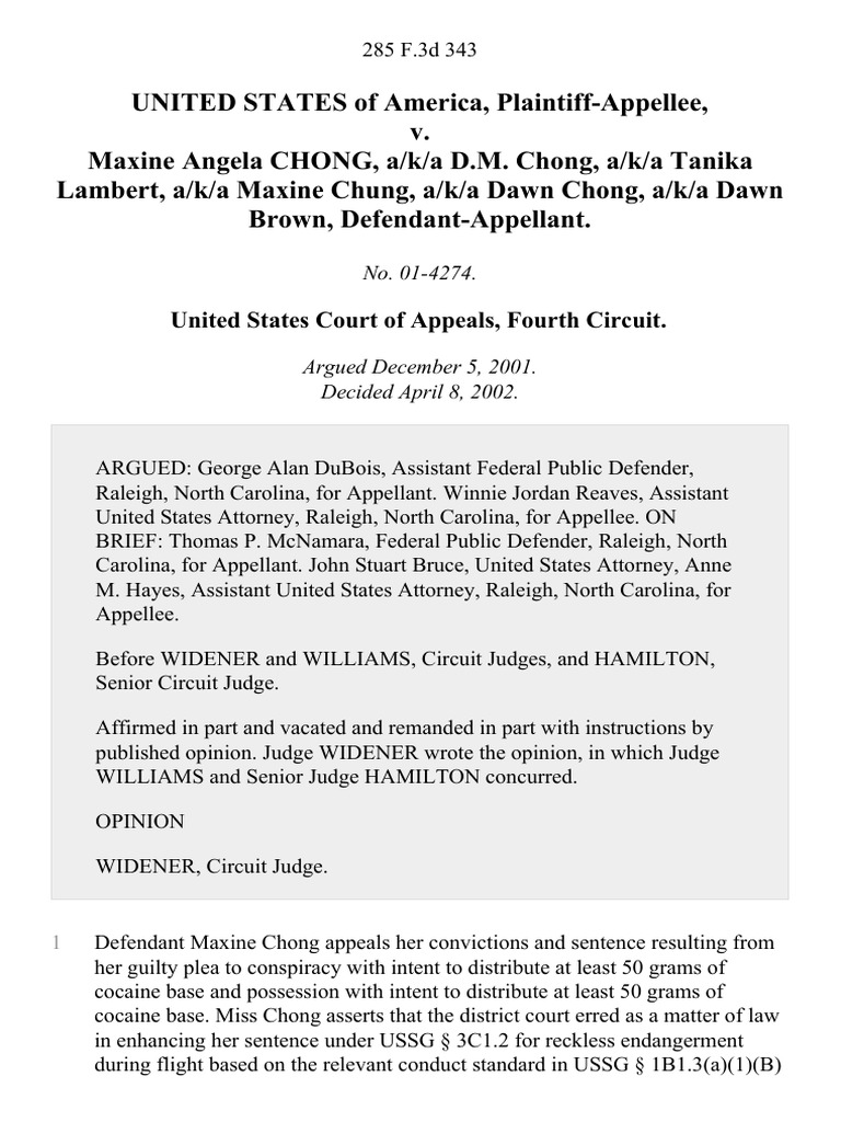 Maxine Chong's Drug Conviction Appeal | PDF | Apprendi V. New Jersey ...