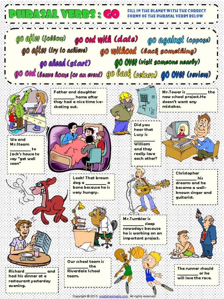 Phrasal Verbs With The Verb Go Worksheet.1 | PDF