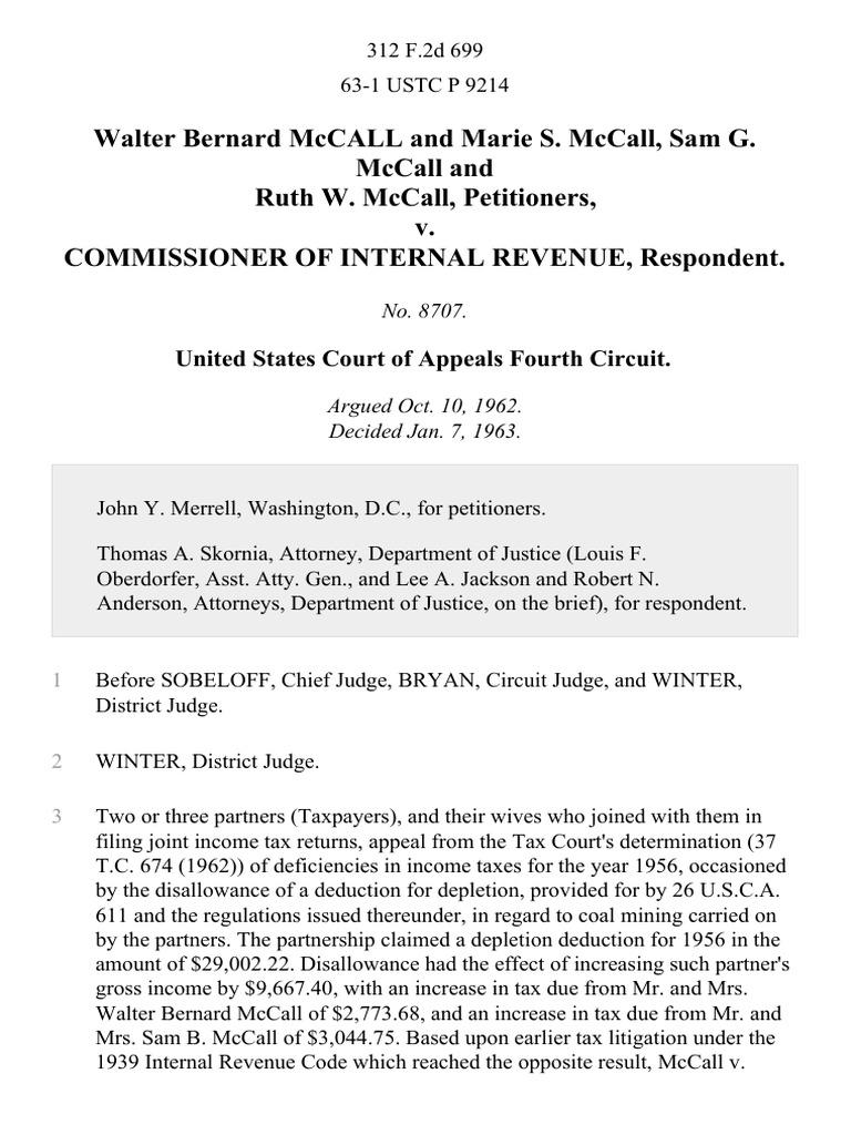 Tax Court Appeal on Depletion Deduction | PDF | Collateral Estoppel ...