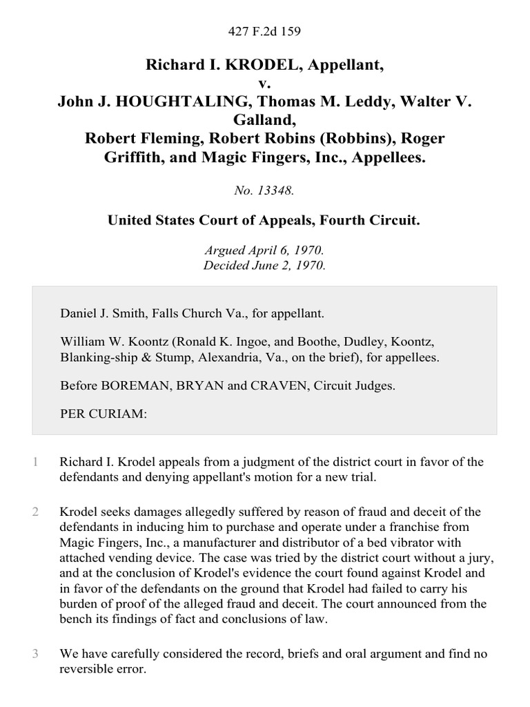 Richard I. Krodel v. John J. Houghtaling, Thomas M. Leddy, Walter v ...