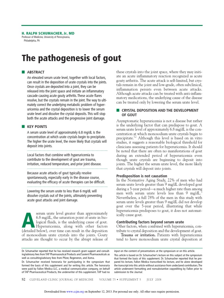 Pathogenesis of Gout | PDF | Gout | Inflammation
