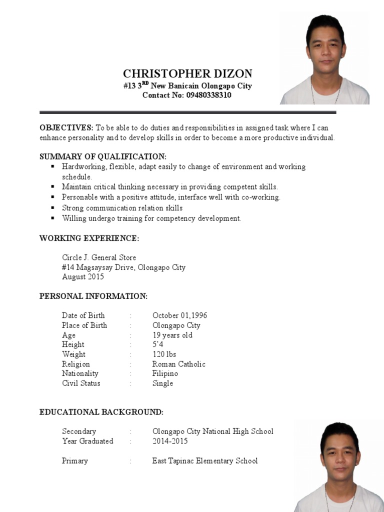 Christopher Dizon: #13 3 New Banicain Olongapo City Contact No ...