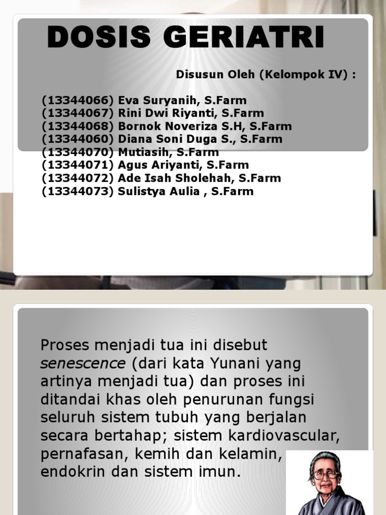Dosis Obat untuk Pasien Geriatri | PDF