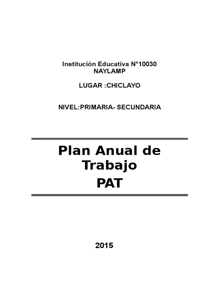 Esquema Actual Del Pat | PDF | Educación primaria | Comunicación