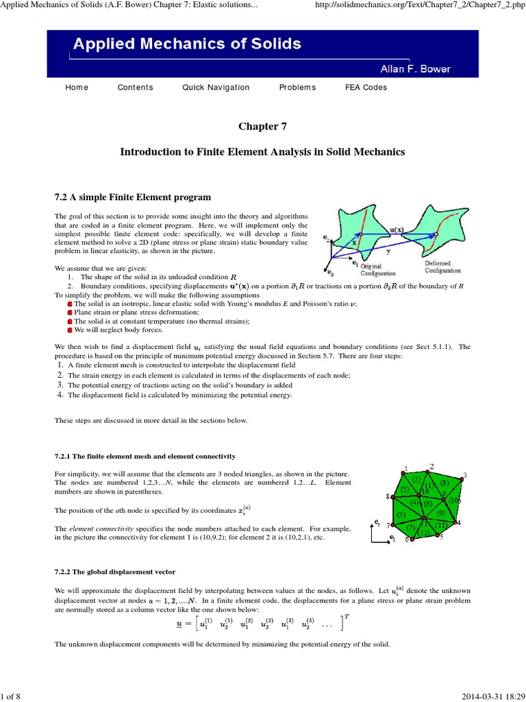 Applied Mechanics of Solids (A.f. Bower) Chapter 7 - Elastic Solutions ...