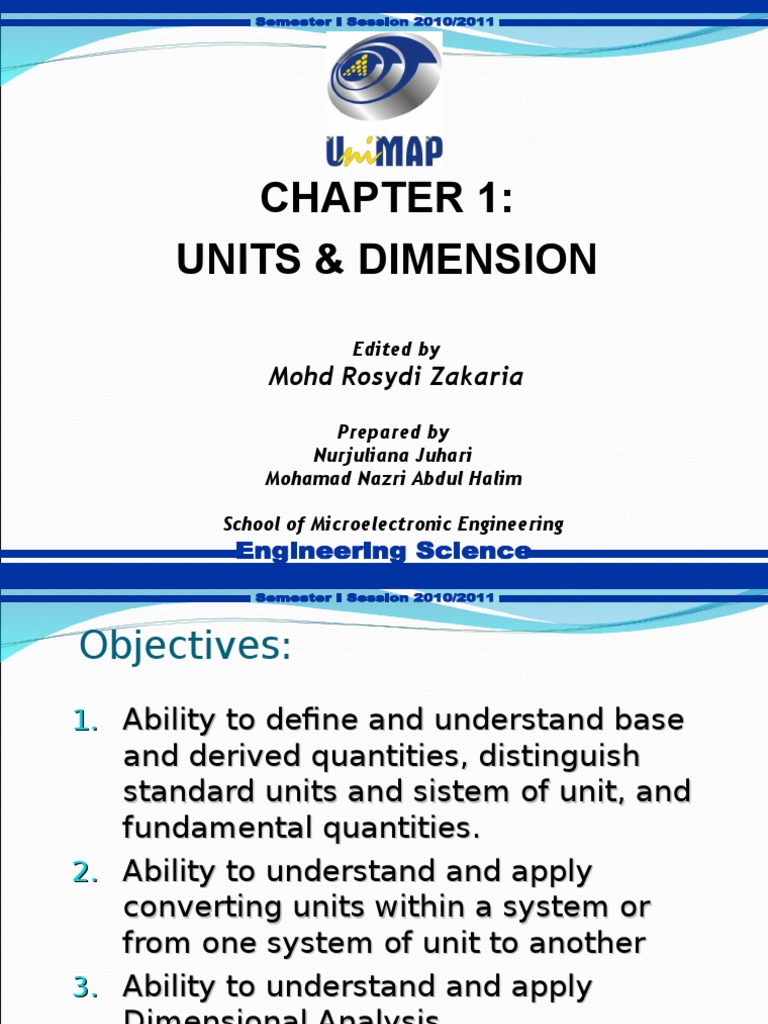 Chapter 1 Unit and Dimension Vs 1 | PDF | Units Of Measurement ...