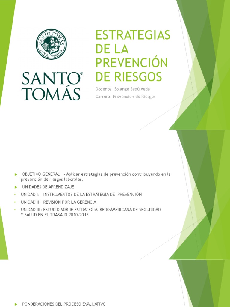 Estrategias de La Prevención de Riesgos | Planificación | Riesgo