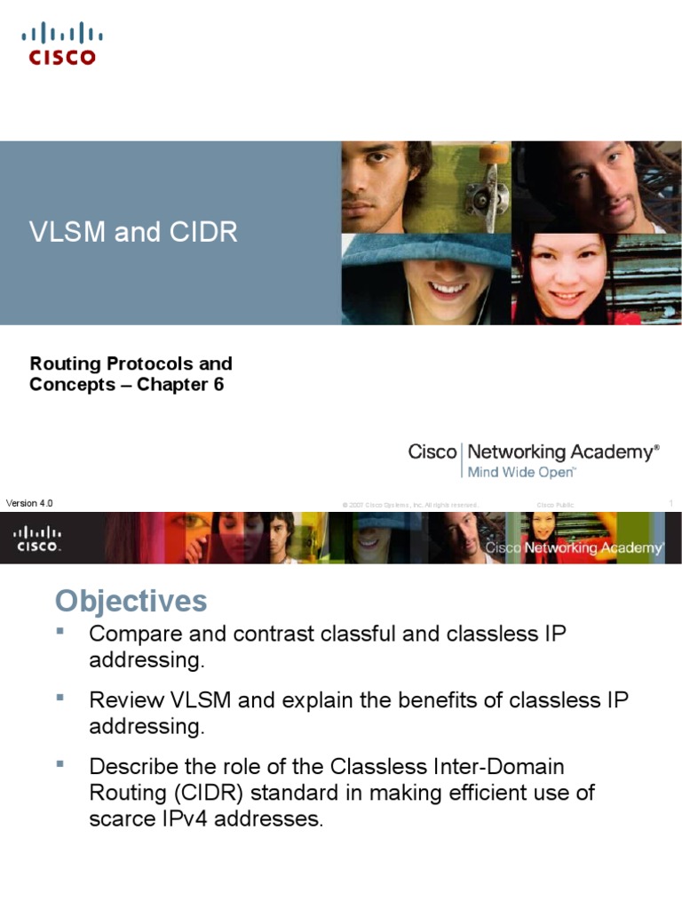VLSM and Cidr: Routing Protocols and Concepts - Chapter 6 | PDF | Ip Address | Computer Networking