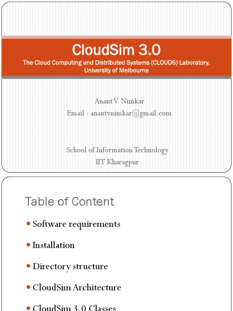 CloudSim 3.0 - Session 1 | PDF