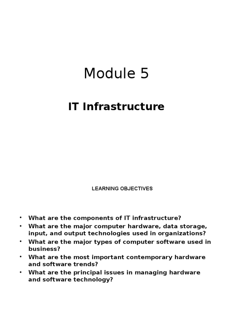 IT Infrastructure Components Overview | PDF | Computer Data Storage ...