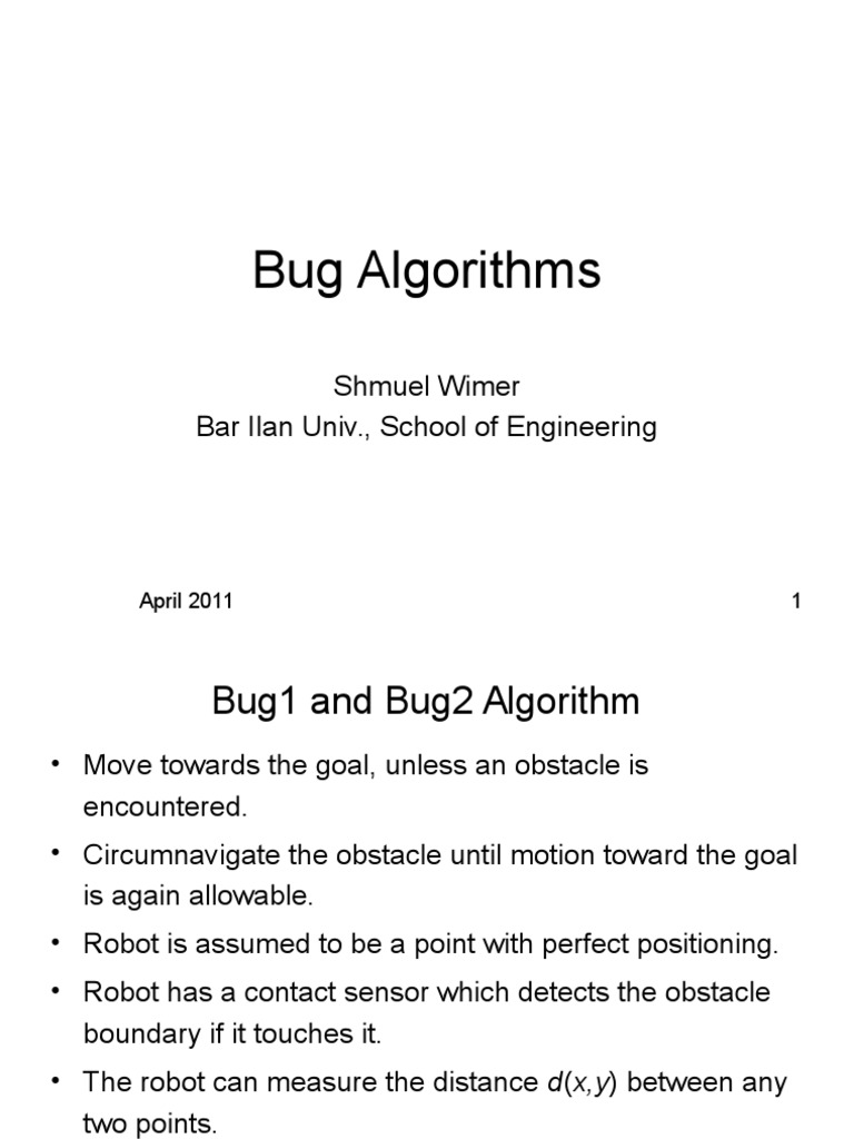 Bug Algorithms | Physics & Mathematics | Mathematics