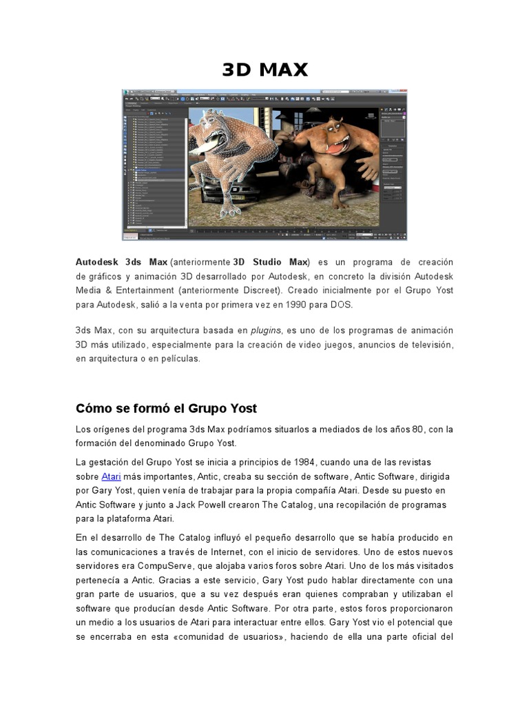 Tema 1-3D MAx | PDF | Autodesk 3ds Max | Informática