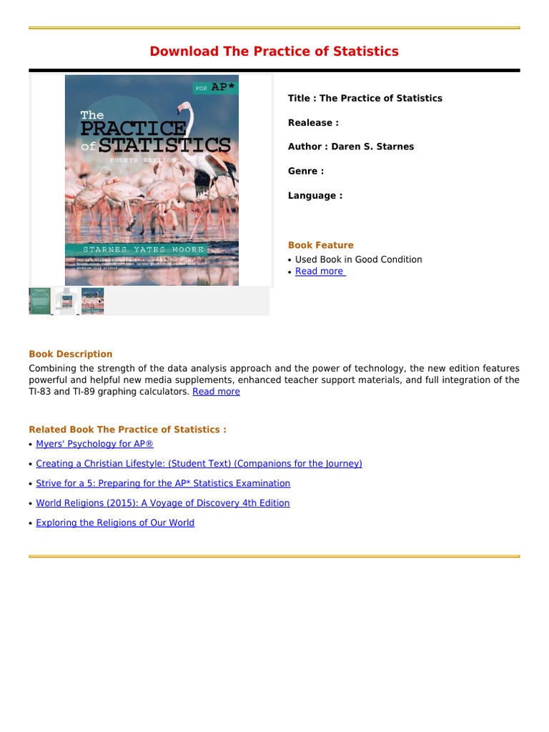 The Practice of Statistics | PDF | Computing | Computing And ...
