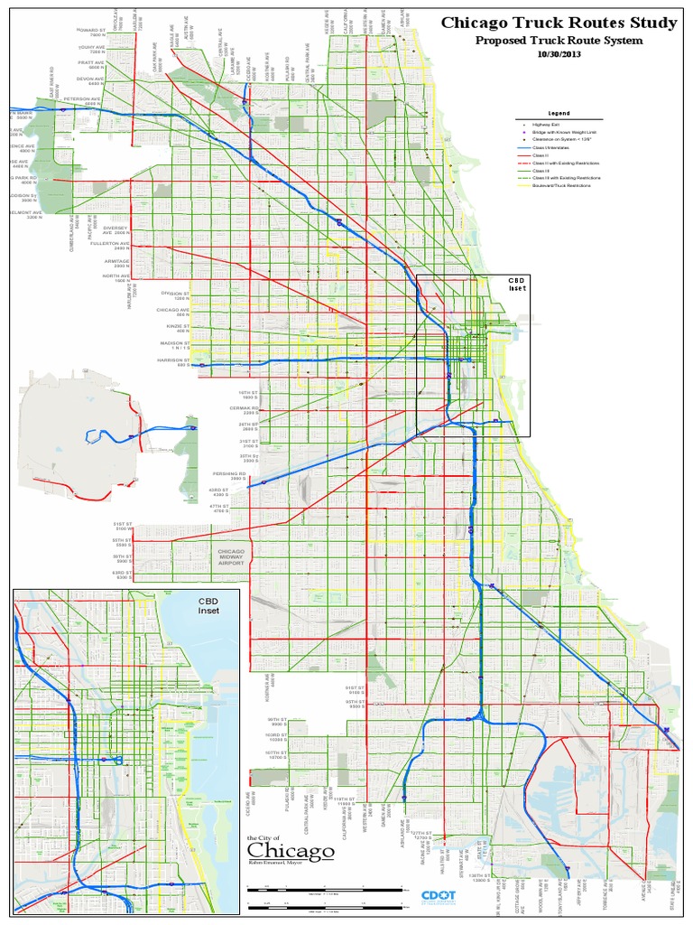 Truck Routes Study Map