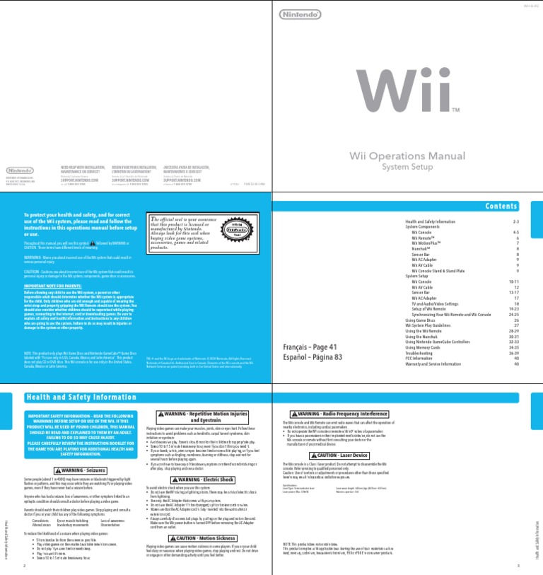 Wii Manual PDF | PDF | Wii | Nintendo Consoles