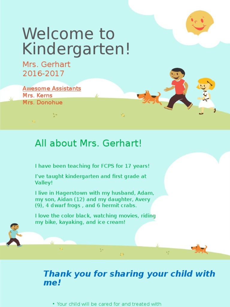 Mrs. Gerhart's Kindergarten Guide 2016-17 | PDF | Schools | Teaching ...