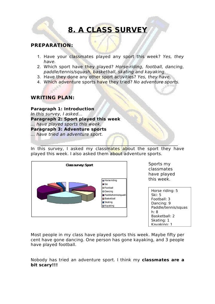 Class Sports Participation Survey | PDF