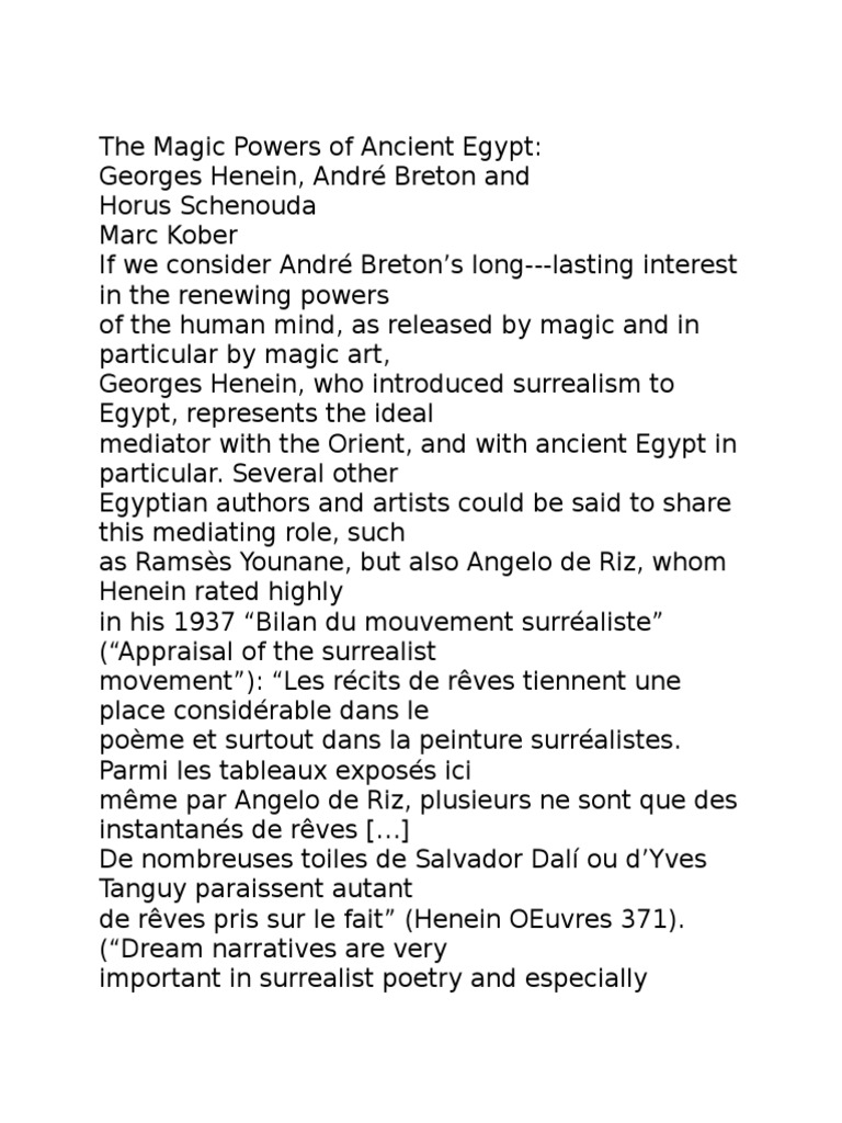 The Magic Powers of Ancient Egypt | PDF | Surrealism | Magic (Paranormal)