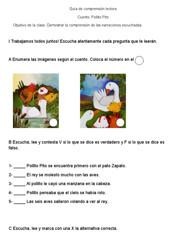 Guía de Trabajo Cuento | PDF