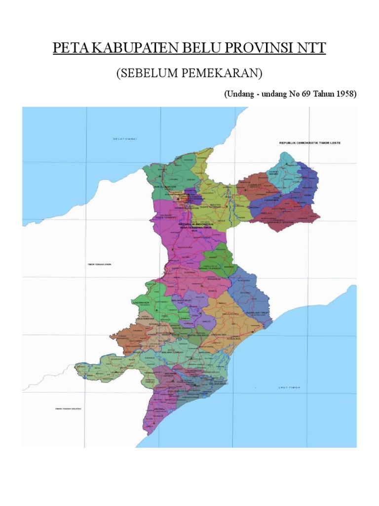 Peta Kabupaten Belu & Kabupaten Malaka