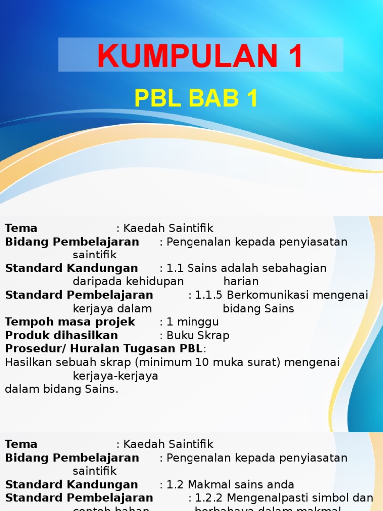 Kumpulan 1 (PBL) | PDF