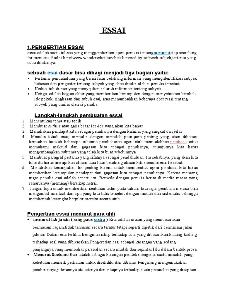 ESSAI | PDF