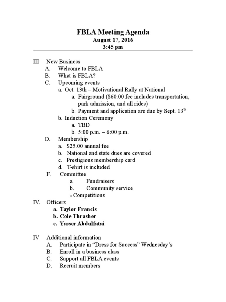 1st Agenda | PDF